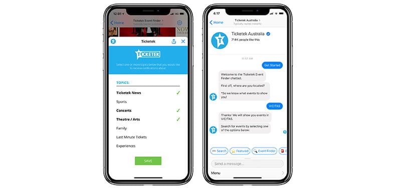 Ticketek unveils its new event finder chatbot | IQ Magazine